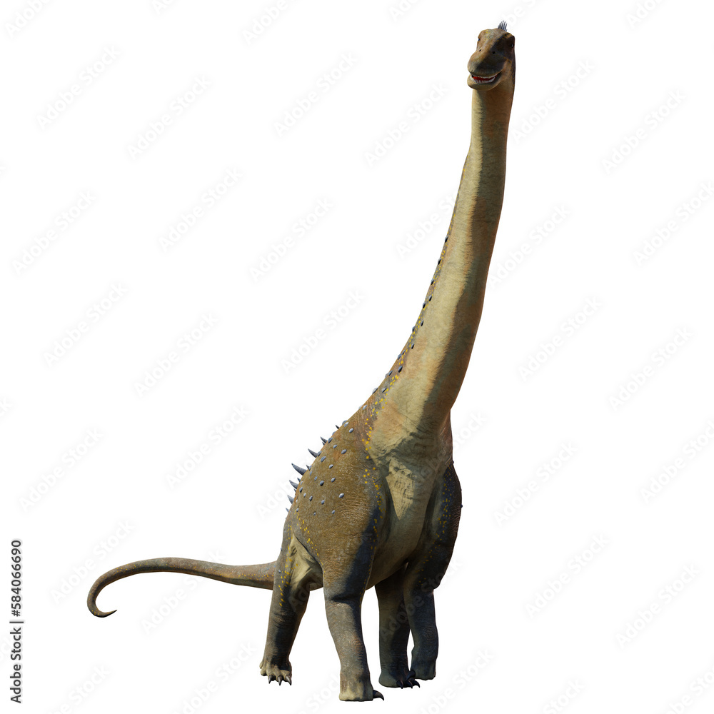 Alamosaurus, a Titanosaurus dinosaur from the Late Cretaceous period ...