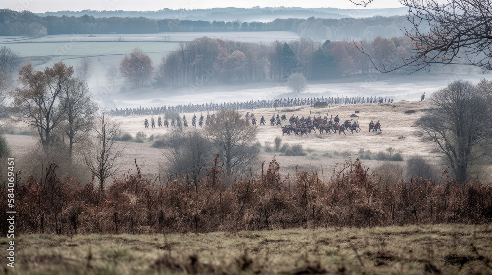 Windswept Battlefield in Medieval RPG Landscape Photograph (Generative ...