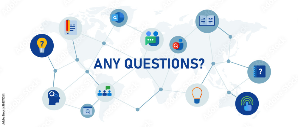 Any questions mark symbol icon set of communication in learning Stock ...