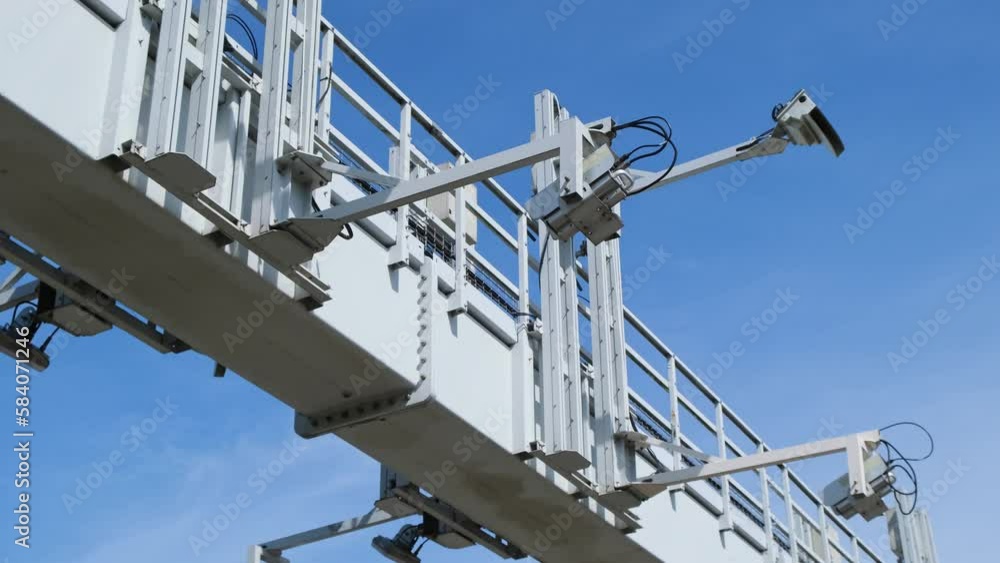 Close-up Of Security Camera On The Street. Multi-angle CCTV on pillar ...