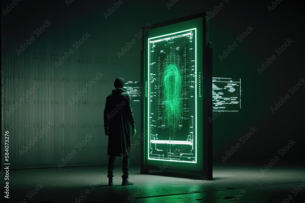 Scanner that scans person's insides (X-ray) of a body that are shown on ...