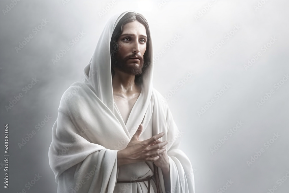 Jesus Christ the resurrection and the life. Generative AI Stock ...