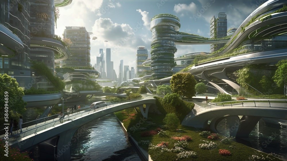 Eco-Utopia: A Sustainable City for a Sustainable Future - AI generated ...
