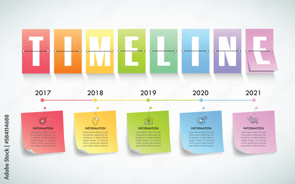 Timeline business concept infographic template, can be used for ...
