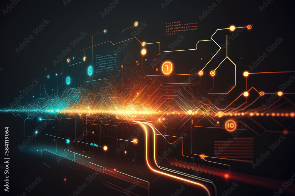 Artificial intelligence big data information flow technology background ...