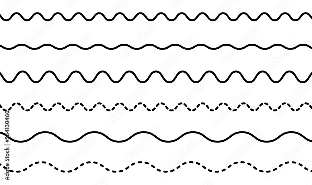 Wavy lines vector icons Stock Vector | Adobe Stock