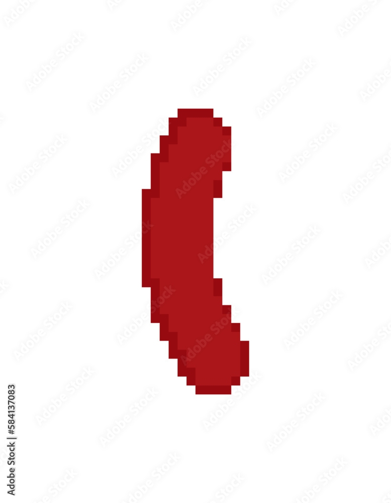 Sausage pixel art. 8 bit pixelated breakfast concept Stock Vector ...