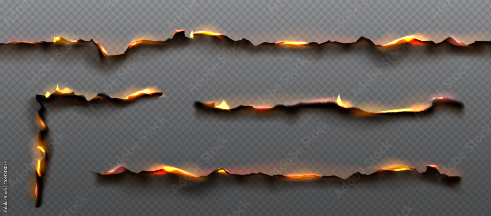 Burning Paper Edges Effect