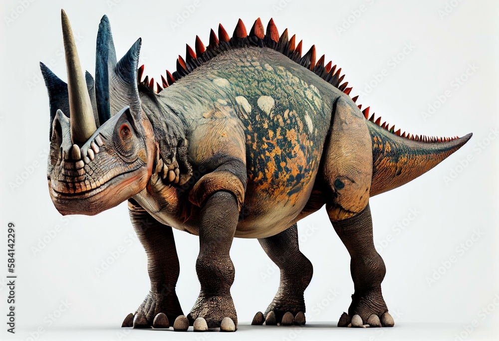 Realistic full body image of an Anteosaurus on a white background ...