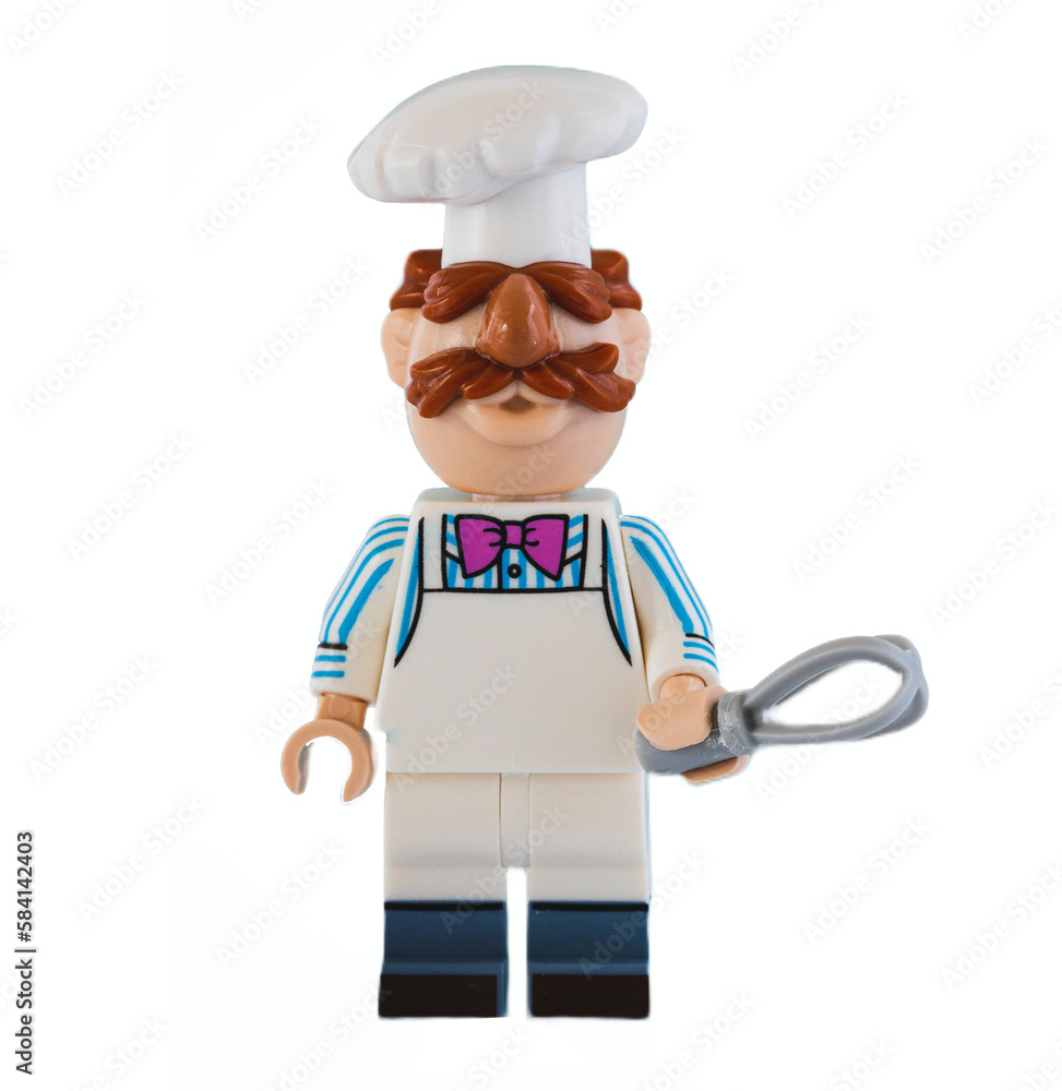 Dortmund - Deutschland 23. März 2023 Lego Minifigur Koch aus der Muppet ...