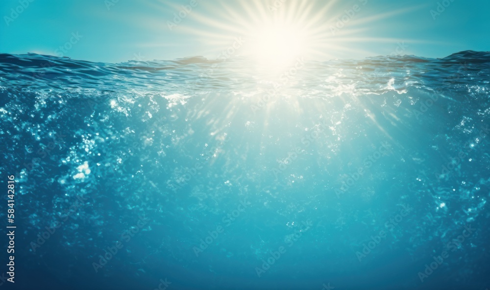 Bright Sunlight Reflections on Blue Water Surface in Swimming Pool ...
