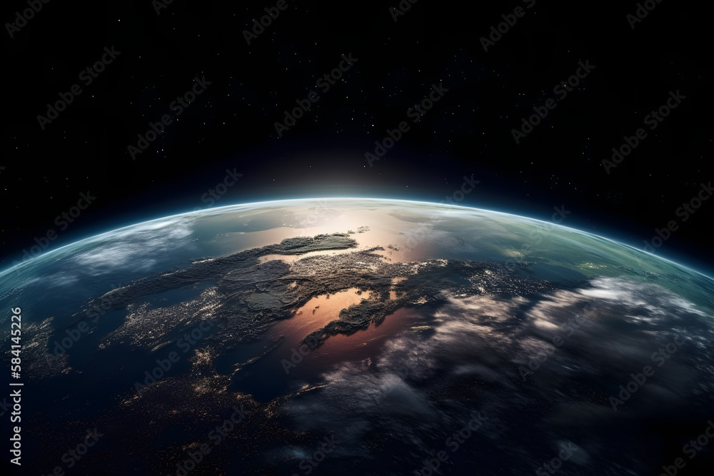 International Earth Day. Planet earth with realistic geography surface ...