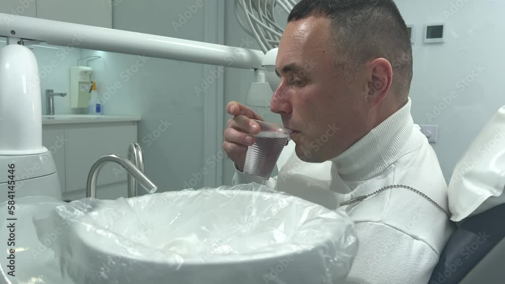 rinsing mouth after dentist procedures from spitting into special ...