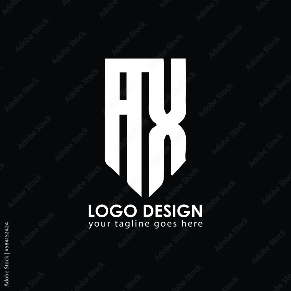 AX AX Logo Design, Creative Minimal Letter AX AX Monogram Stock Vector ...