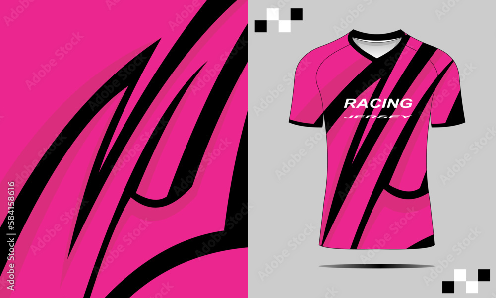 Tshirt sport design racing jersey for the front and back view of the ...