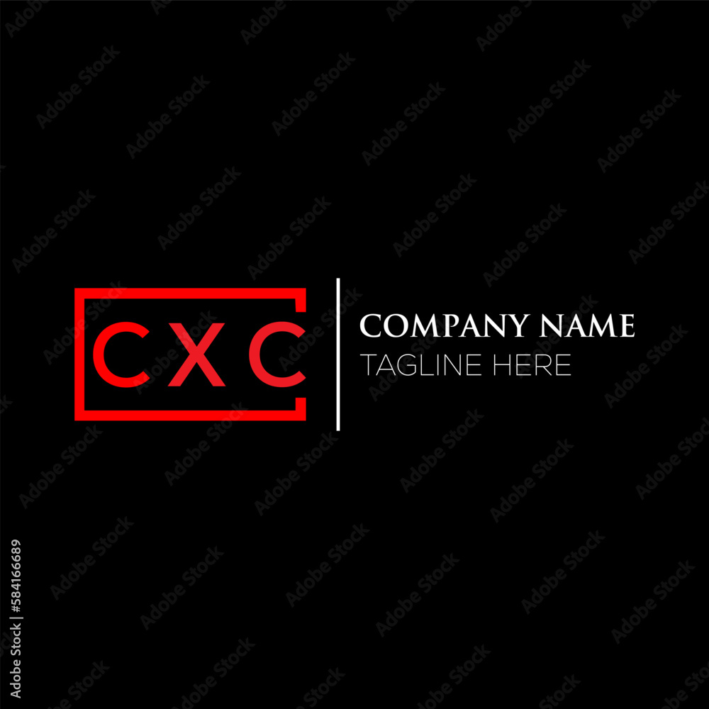 CXC letter logo design on black background. CXC creative initials ...