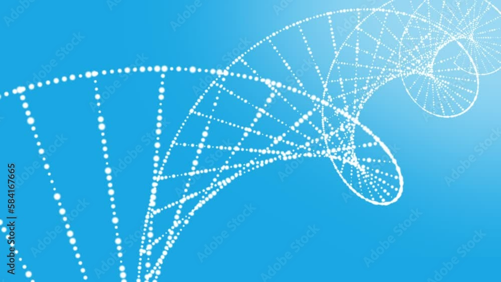 Video „Striking 3d rendering of a spiral looking DNA rotating around ...