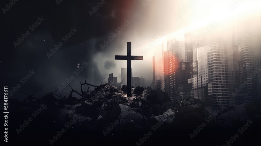 Abstract Christianity Conceptual Background with Copyspace for Design ...