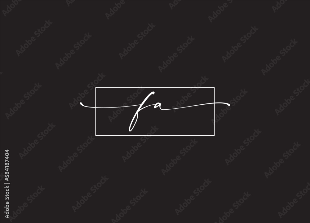 Alphabet letters monogram logo icon FA design Stock Vector | Adobe Stock