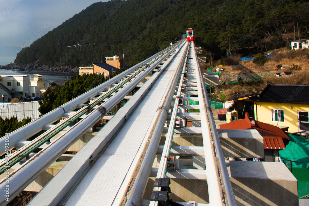 Korean people and foreign travelers sitting passengers journey on Sky ...