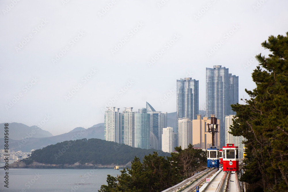 Korean people and foreign travelers sitting passengers journey on Sky ...