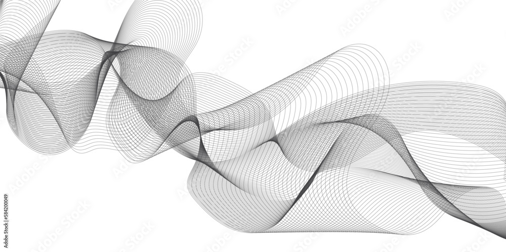 Abstract grey smooth element swoosh speed wave modern stream background ...