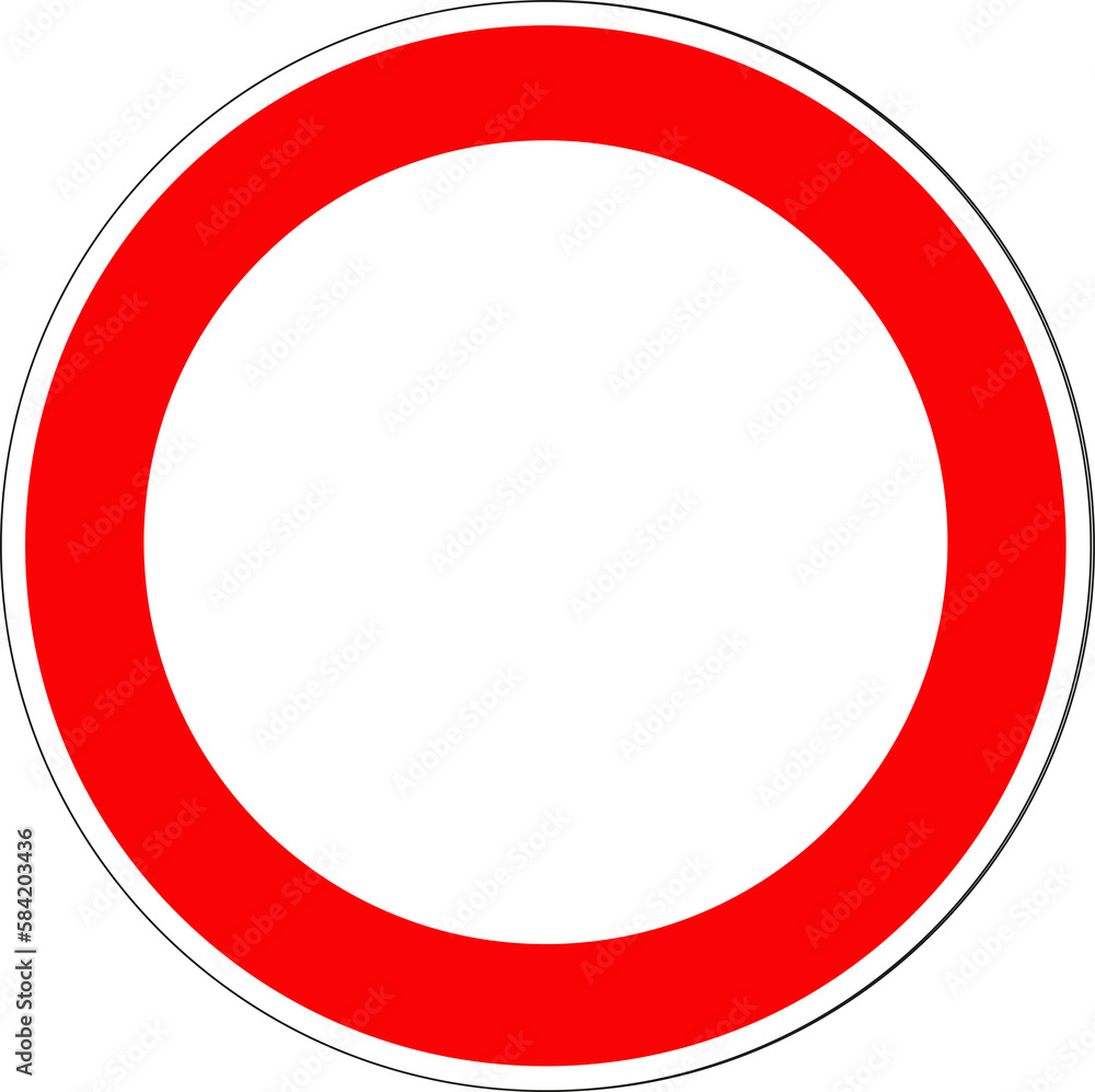 Panneau routier, circulation interdite dans les deux sens Illustration ...