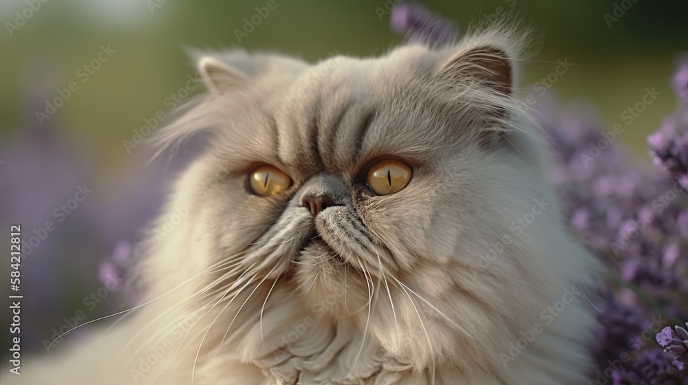 Beautiful Persian Cat. A Portrait of Grace and Adventure. Stock ...