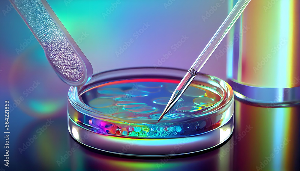 Cosmetic Laboratory Exploration: Pipette Dispensing Sample into Petri ...