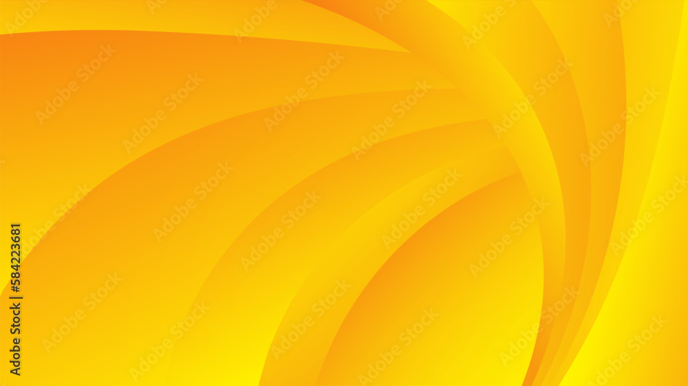 Yellow abstract background, wave graphic, Geometric vector, Minimal ...