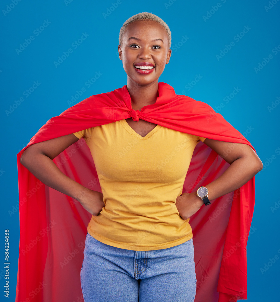 Black Woman Superhero With Capes Pin Page