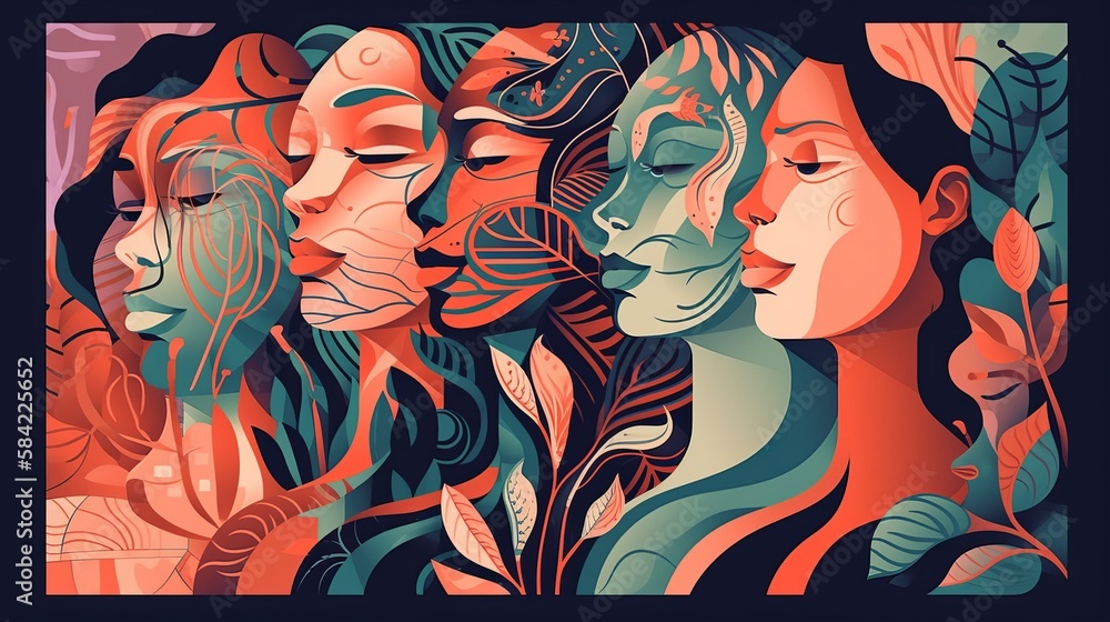 Honoring Diversity and Unity on International Women's Day: A Vector ...