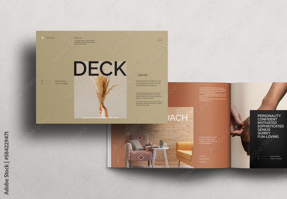 Pitch Deck Layout Stock Template | Adobe Stock