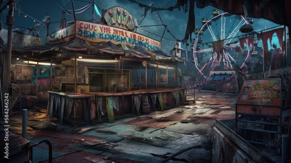 Creepy, Abandoned and Haunted Amusement Park, Fairground, Circus ...