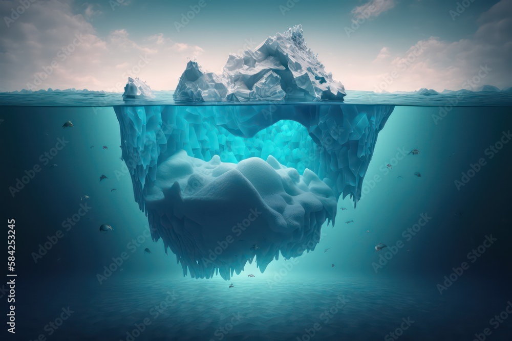 Tip of the iceberg. Business concept. Iceberg. Success business ...