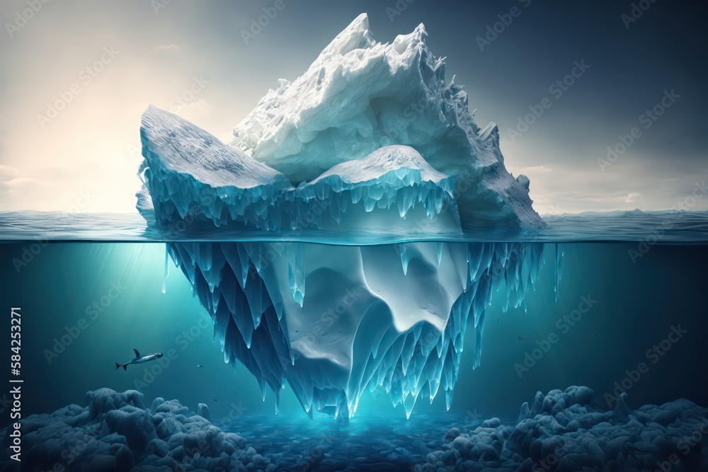 Tip of the iceberg. Business concept. Iceberg. Success business ...