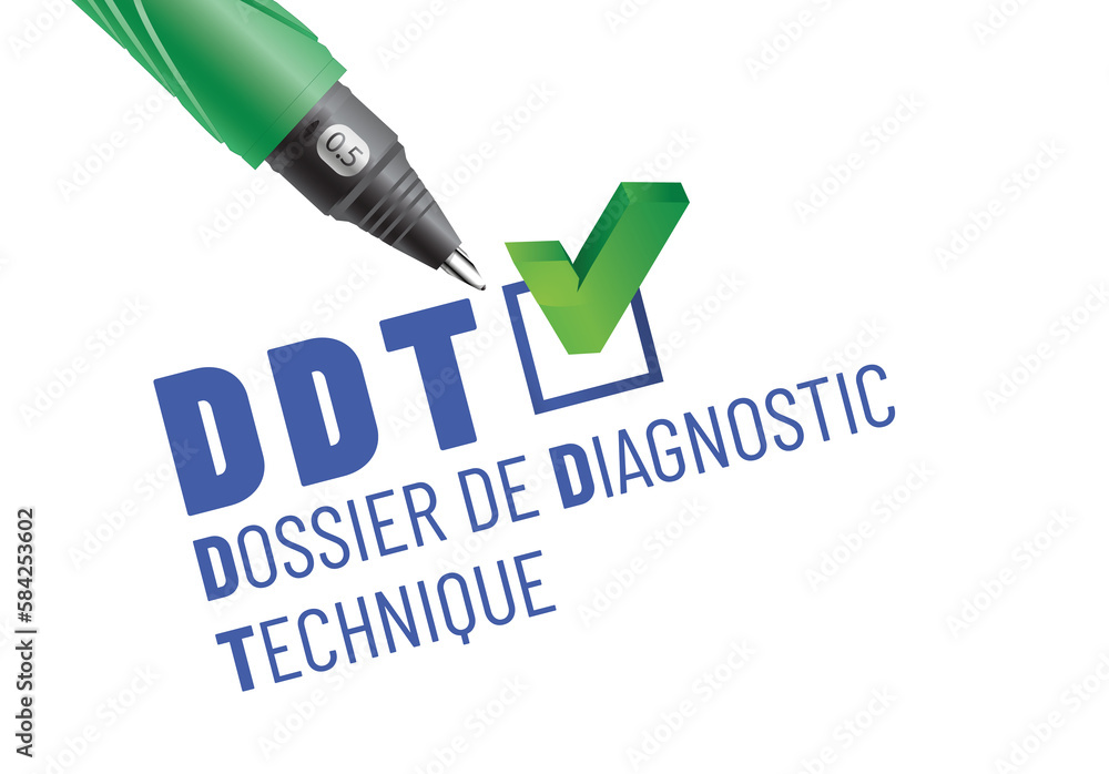 DDT - dossier de diagnostic technique en france Stock Illustration | Adobe Stock