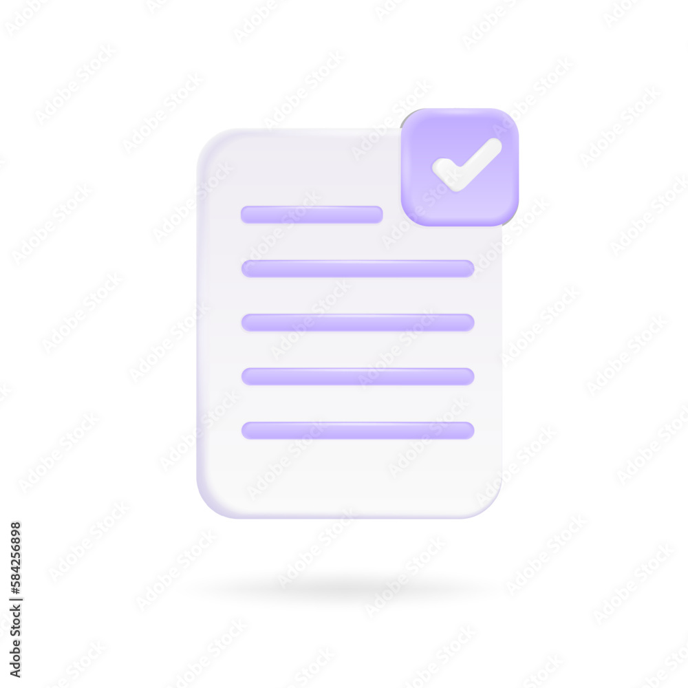 Poster Documents icon with check mark – Wall Art | UkPosters