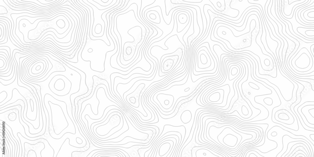 Seamless pattern with White wave paper topographic contours map ...