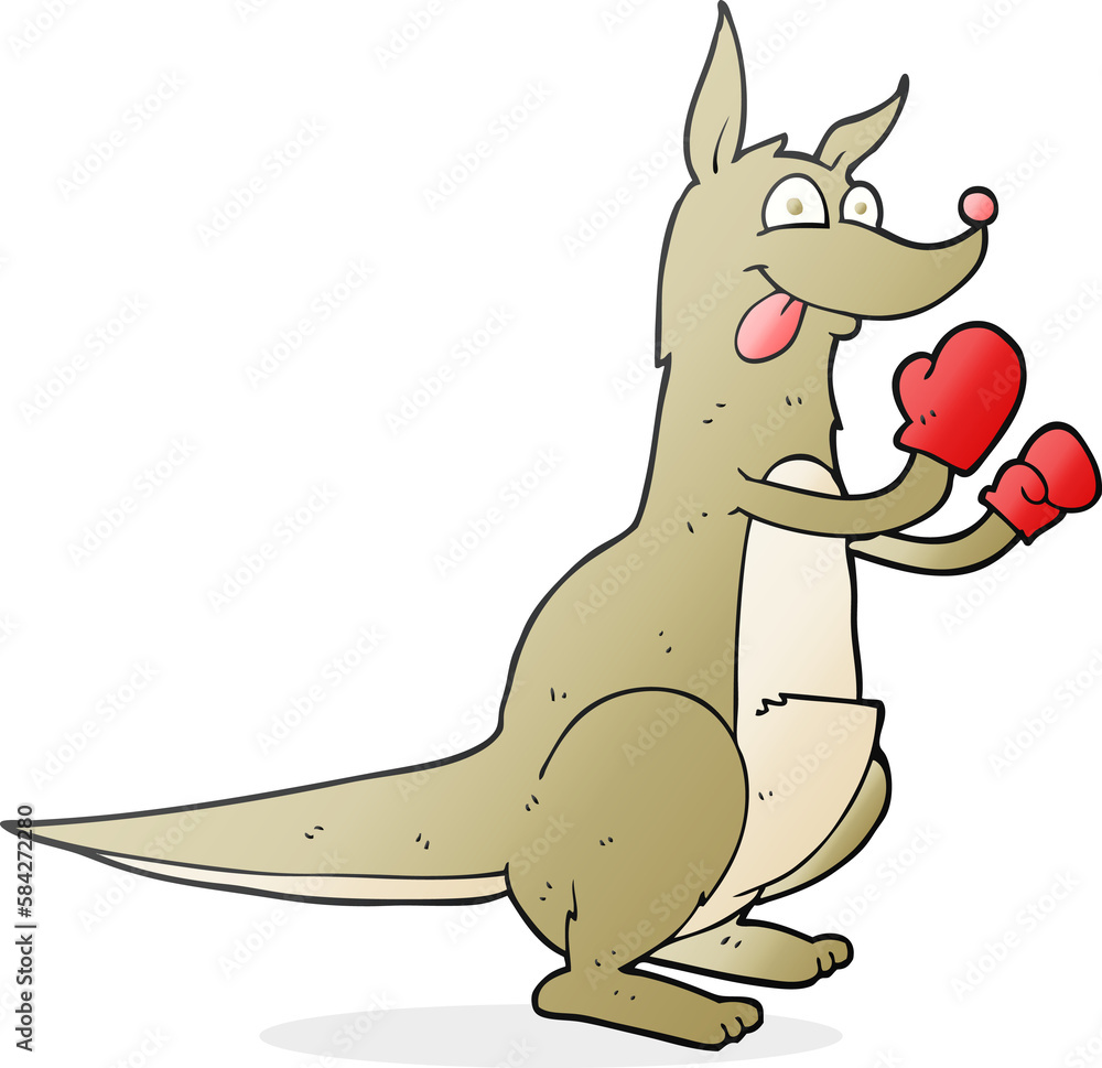 cartoon boxing kangaroo Stock Illustration | Adobe Stock
