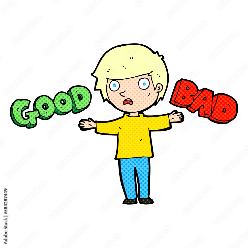 cartoon person making a choice Stock Illustration | Adobe Stock