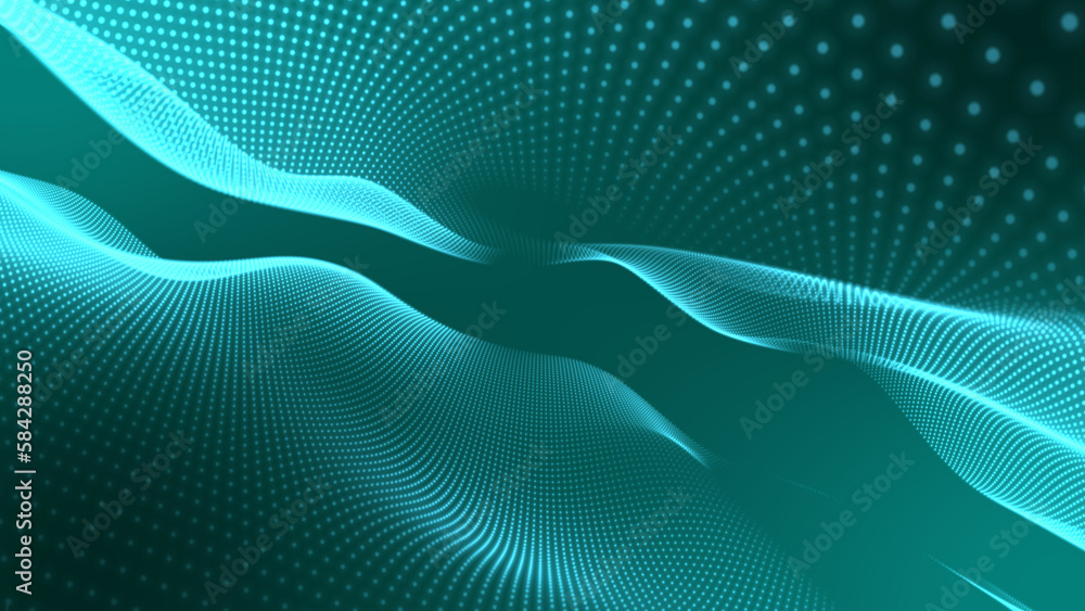 Abstract technology wave. Abstract Trapcode Form digital particle wave ...