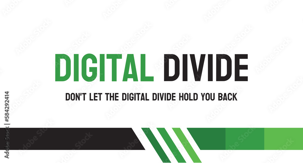 Digital Divide - Bridging the gap in digital access and skills Stock ...