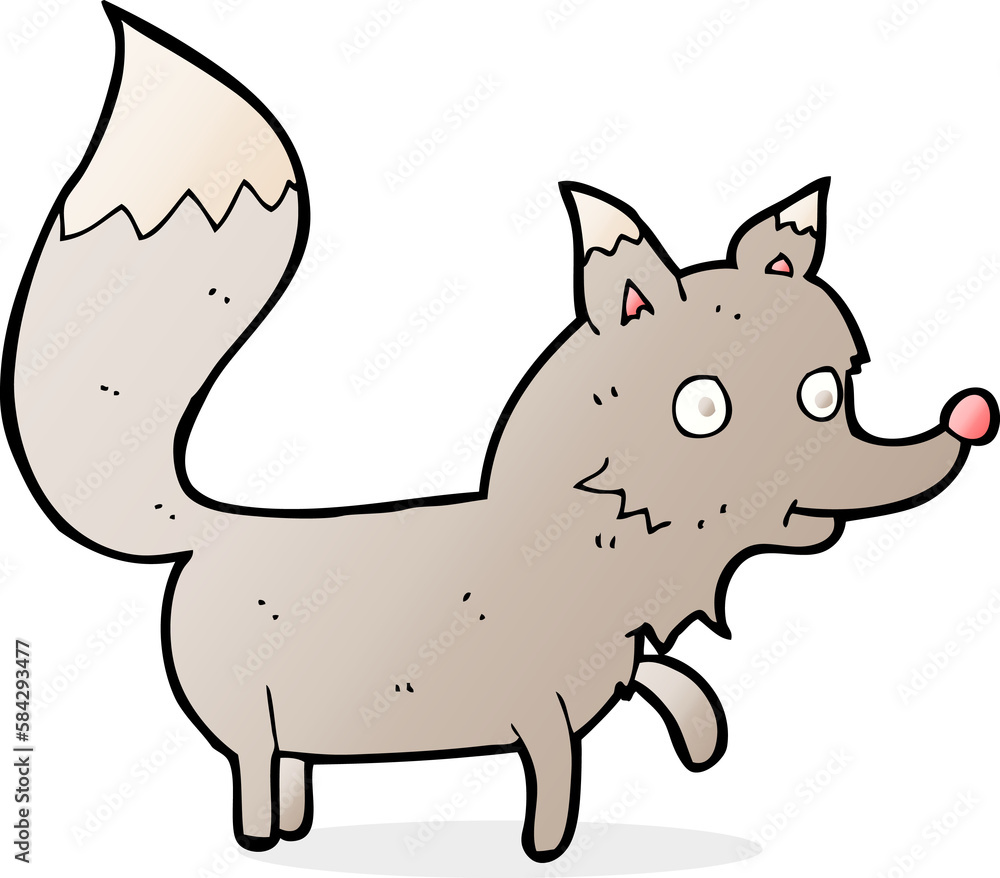 cartoon wolf cub Stock Illustration | Adobe Stock
