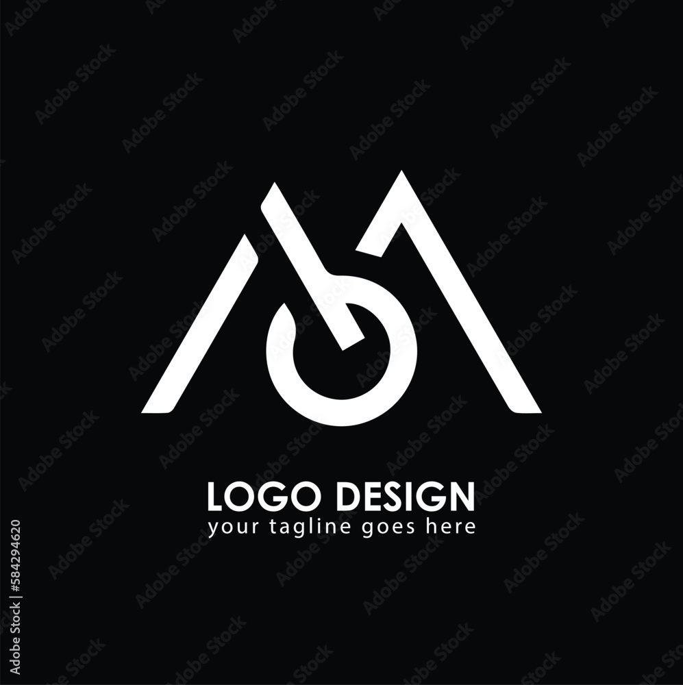 MO OM Logo Design, Creative Minimal Letter MO OM Monogram Stock Vector | Adobe Stock