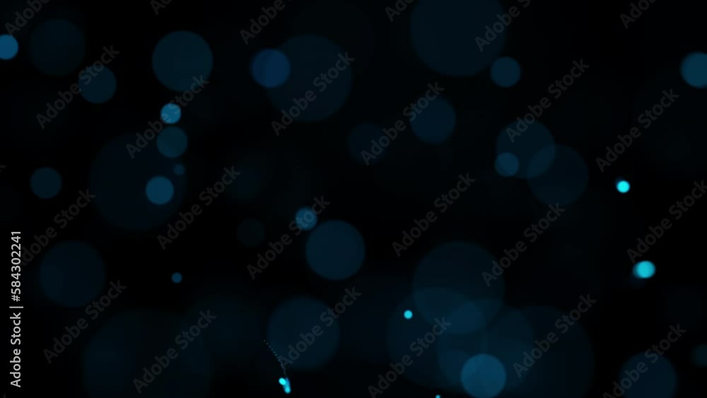 Wave of glow blue neon particles. Futuristic dots dynamic wave slow ...