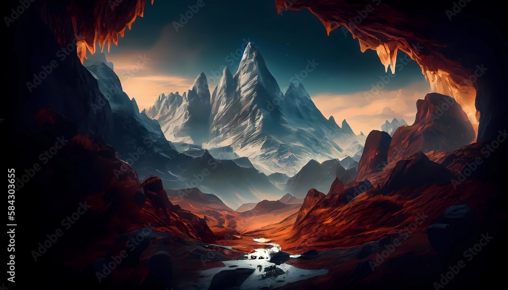 Realm of Earth, a chain of mountains rising higher than any mountain ...