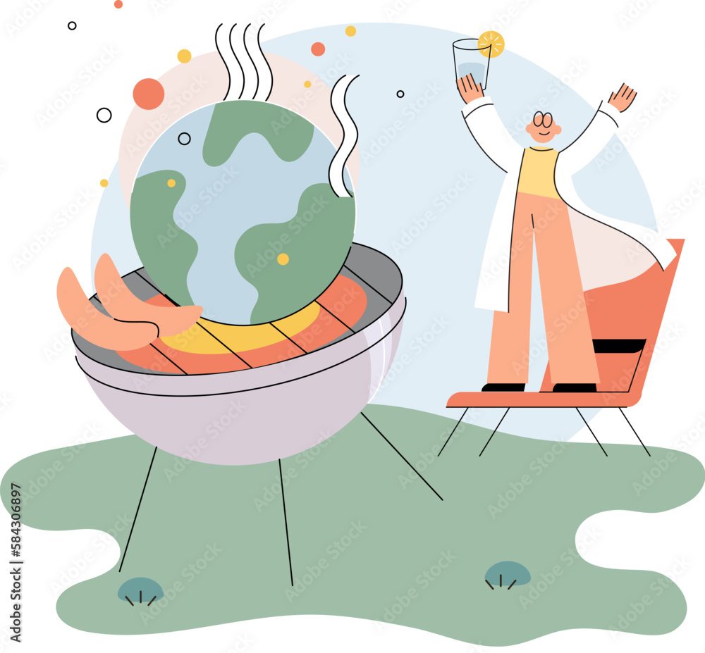 Climate change and global warming disaster due to human activities ...