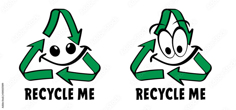 Recycle me. Global day of recycling or America recycles day. Recycling ...