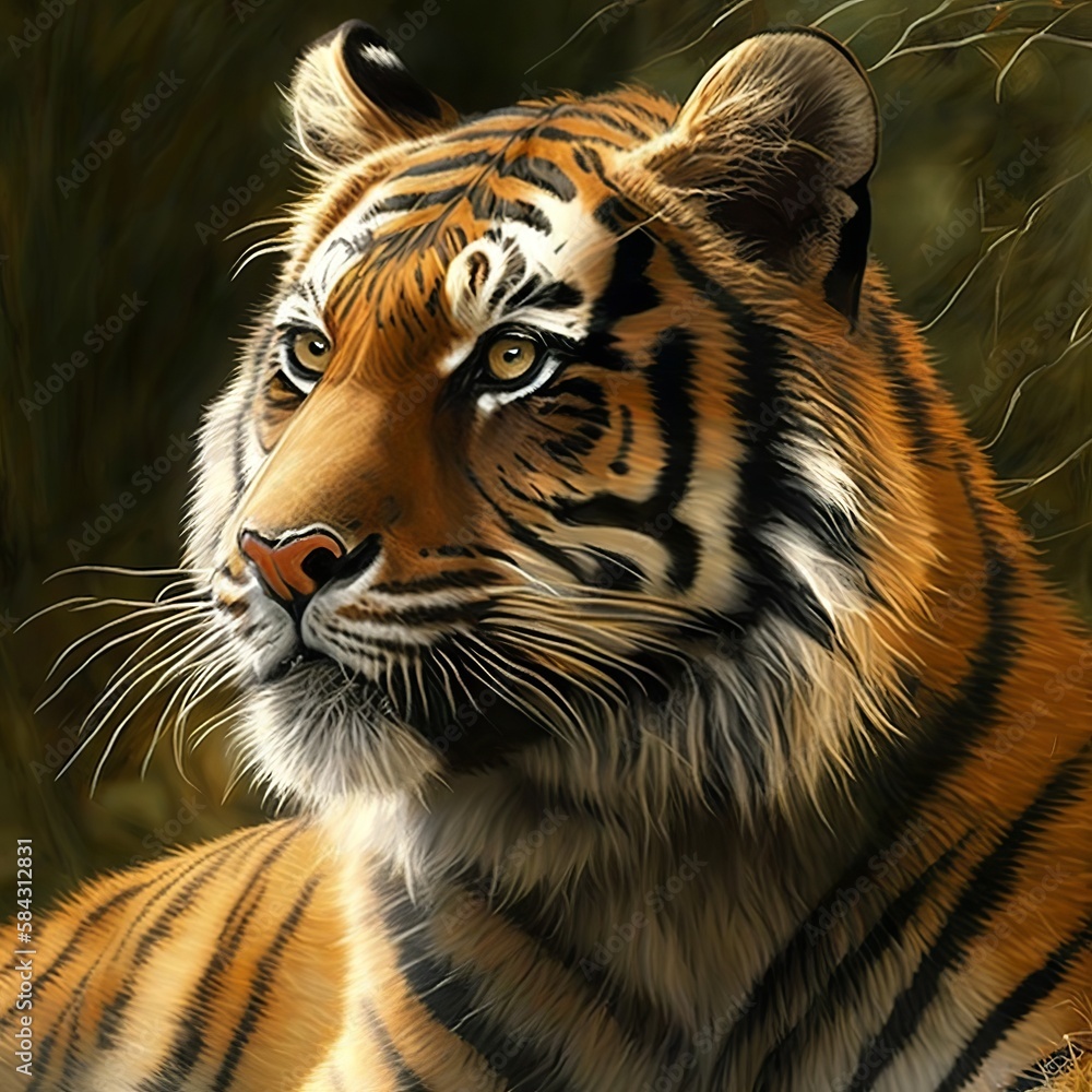 Animal clip art , photo realistic - generative AI tiger Stock ...
